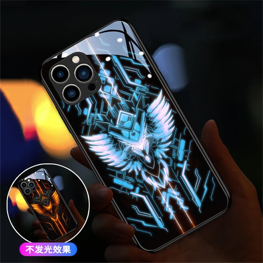 Luxury-Machine-Wings-Sound-Control-LED-Flash-Cases-Luminous-Glass-Cover ...
