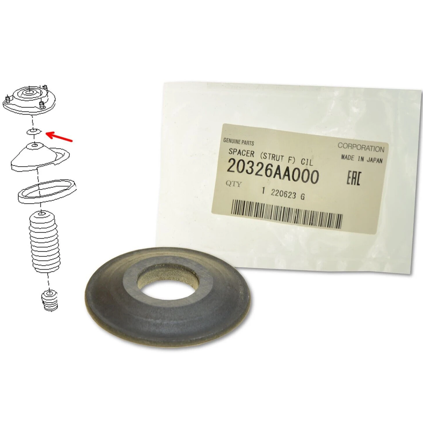 Genuine-parts-Front-Strut-shock-Spacer-coil-20326AA000-For-Subaru ...