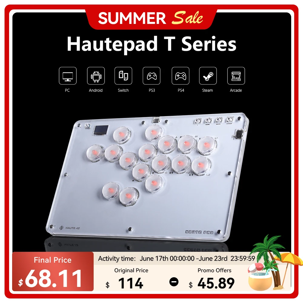 Haute42-Arcade-Joystick-Hitbox-Leverless-Controller-Arcade-Fighting ...