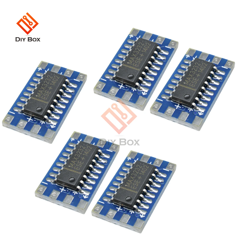 Mini Max3232 Rs232 Para Ttl Porta Serial Conversor Folha Módulo Conector Max232 Placa ...
