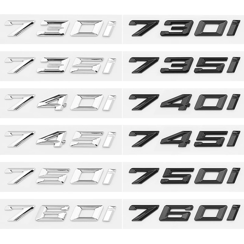 3D-Auto-Buchstaben für 7er-Serie 730i 735i 740i 745i 750i 760i ...