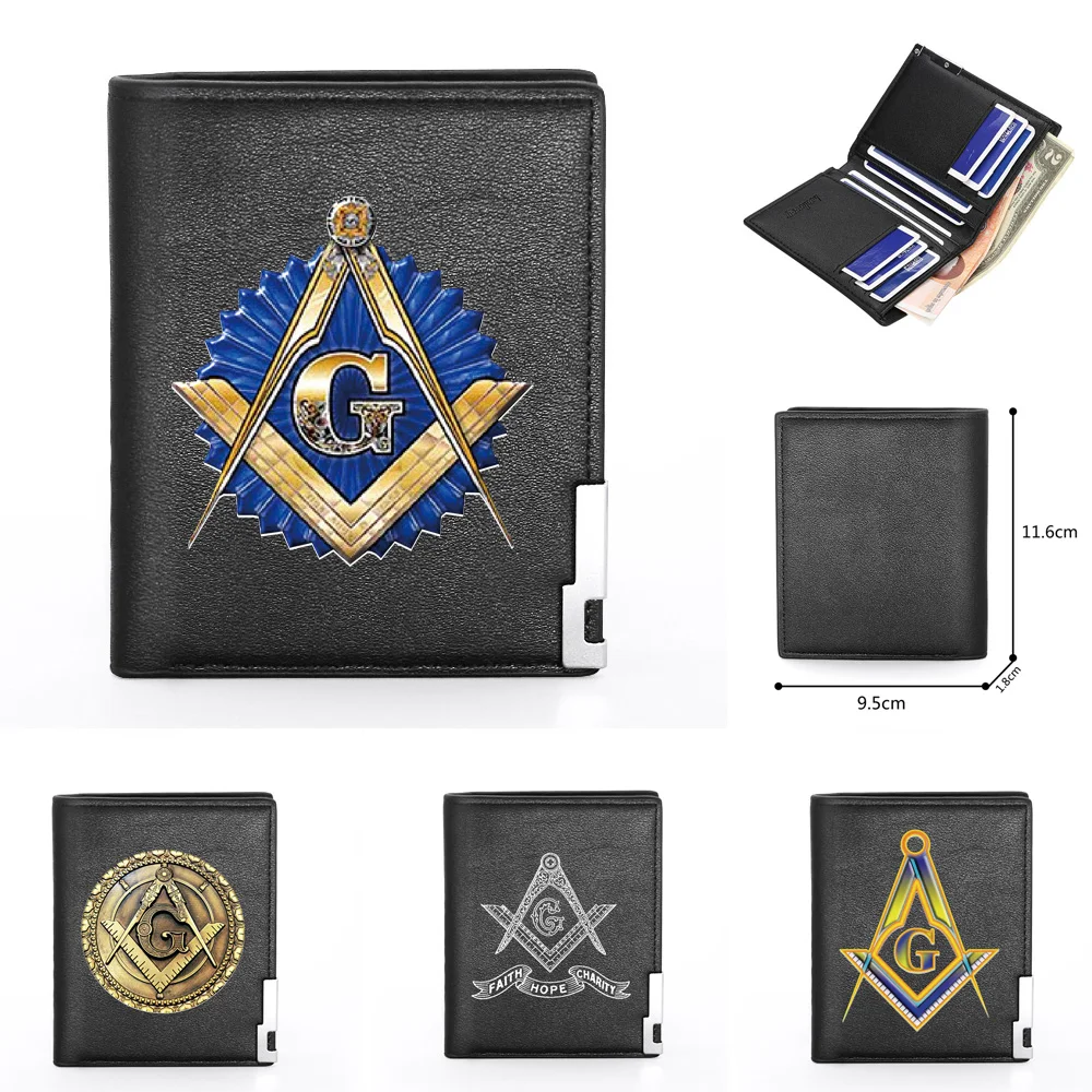 Masonic-Symbol-Theme-Printing-Leather-Wallet-for-Men-and-Women-Billfold ...