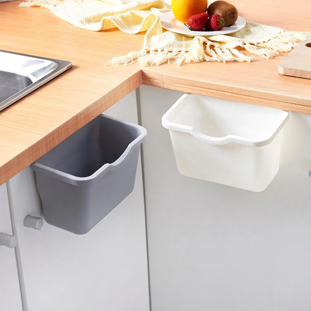 Plastic Basket Hanging Trash Can Waste Bin Garbage Can Storage Box ...
