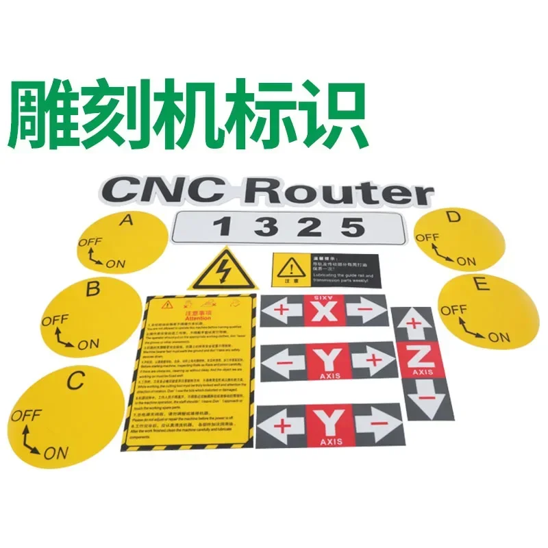 Safety Warning Sign Mark Sticker Operate Indicator X/Y/Z Warning ...