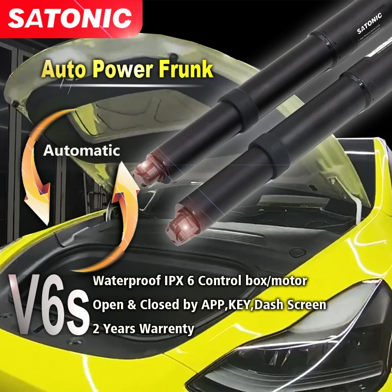 테슬라 Y 테슬라 모델 3 Y 자동차 파워 프렁크 개조 자동 리프팅 전자 프론트 게이트 Satonic V6s 용 액세서리