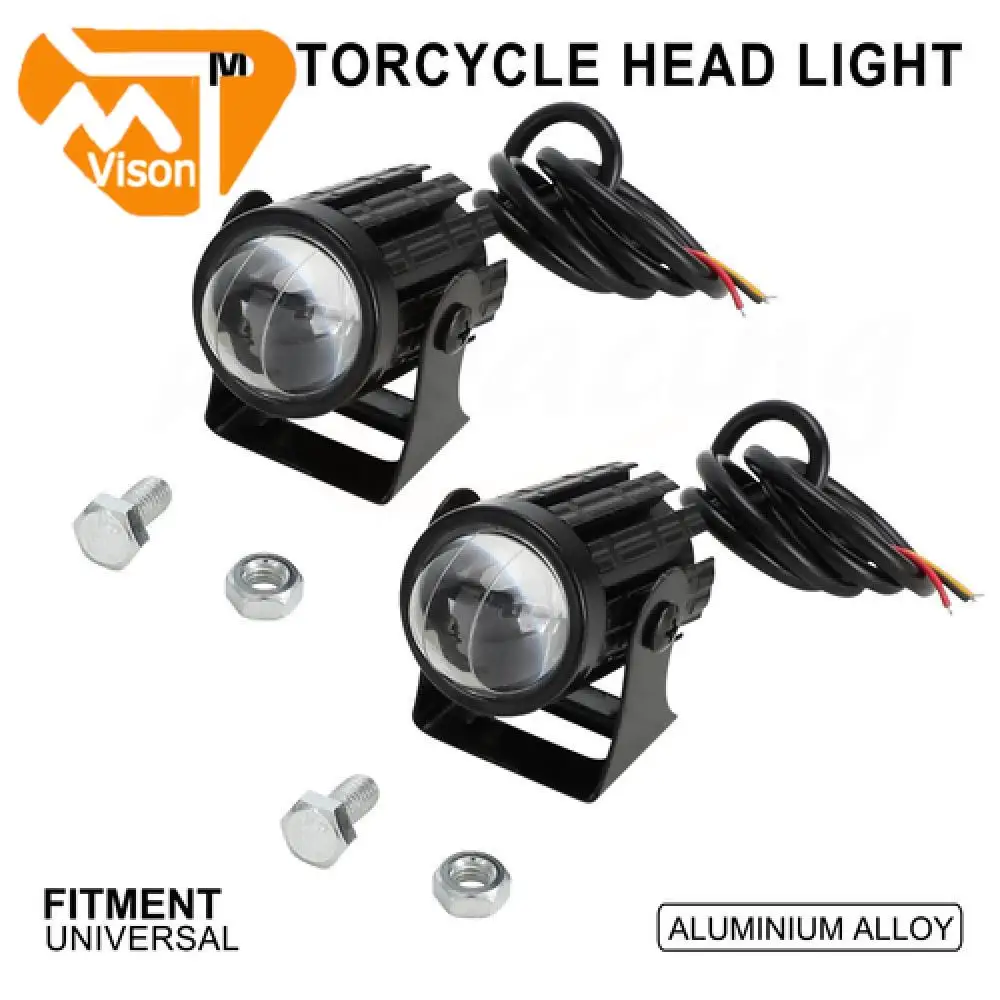 Headlight-Motorcycle-2Pcs-Universal-Aluminum-LED-Headlight-Set-Front ...