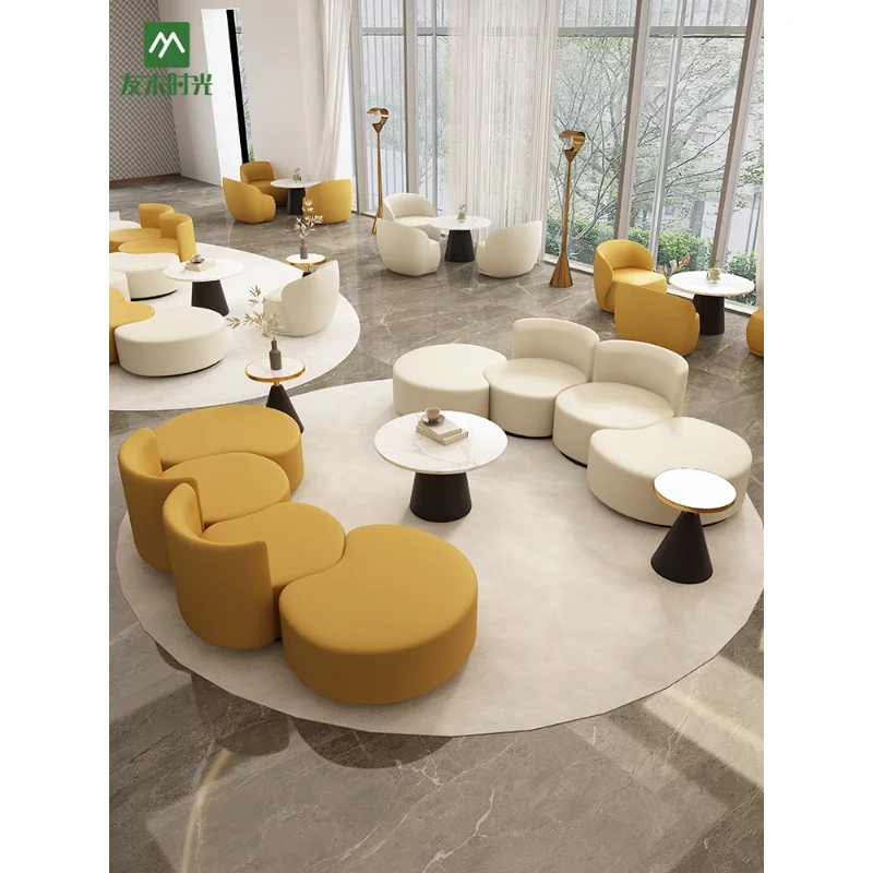 Office-rest-area-reception-sofa-sales-office-negotiation-table-and ...