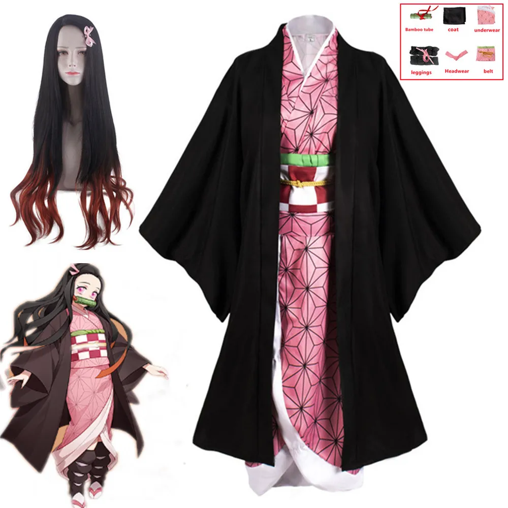 Anime Demon Slayers Kamado Nezuko Cosplay Kimetsu no Yaiba Costume ...