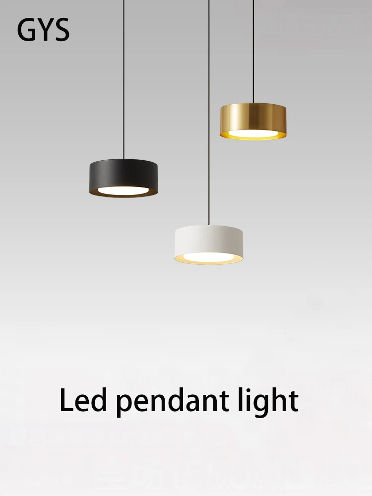 GYS Led Pendant Lamp Round Panel Light Acrylic Hanging Downlight White ...