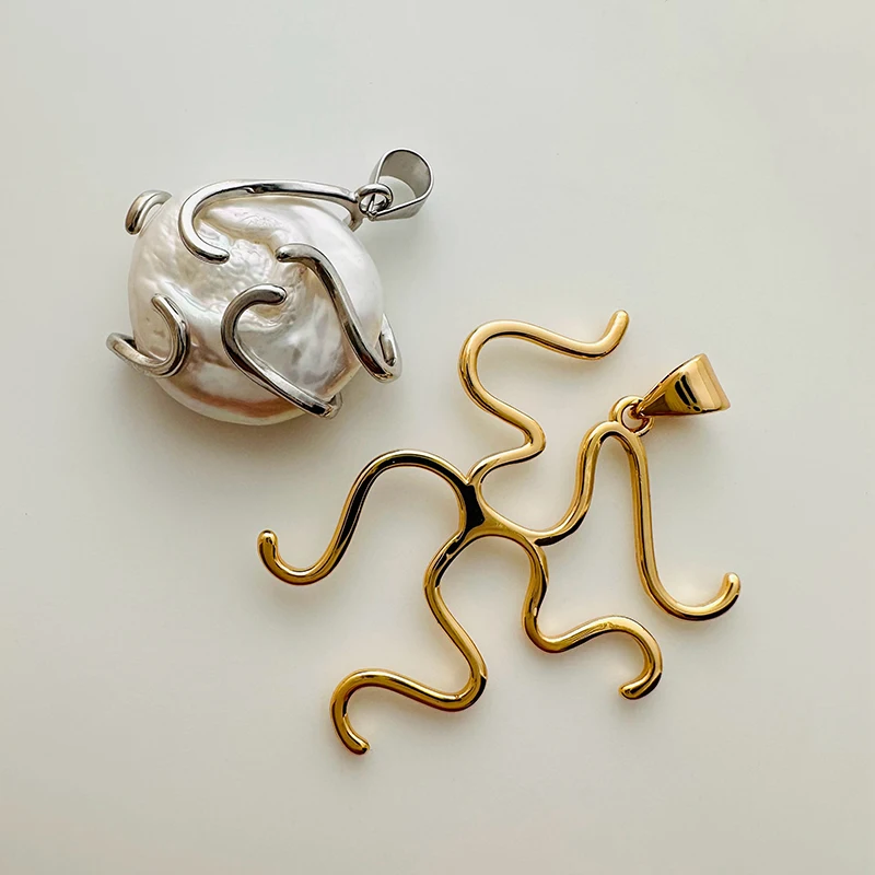 1Pcs-Copper-Plating-Gold-33-35mm-Irregular-Bracket-Blank-Base-Necklace ...