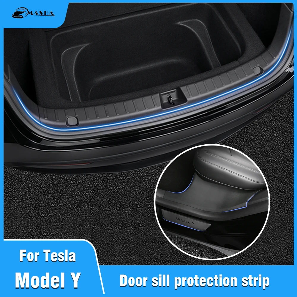 Rear-Trunk-Threshold-Bumper-Door-Sill-Guard-Protector-Cover-For-Tesla ...