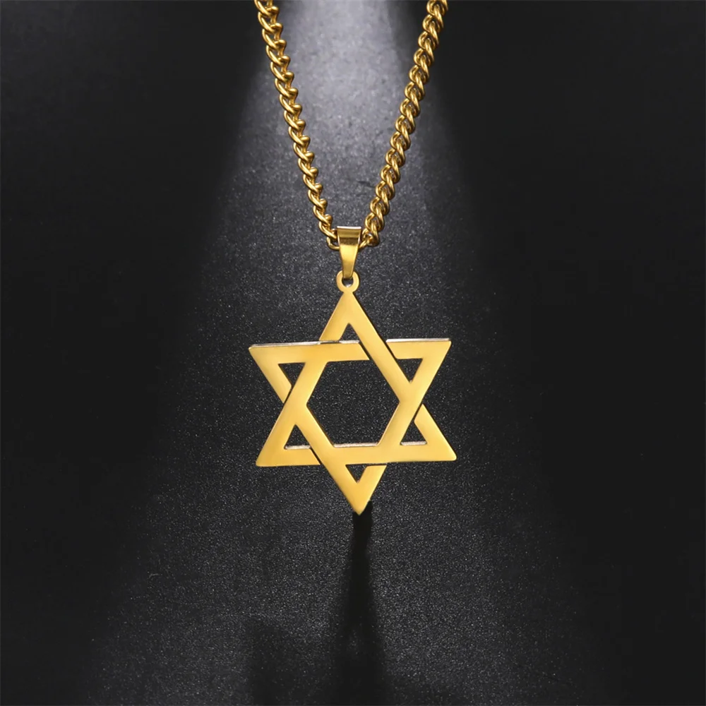 Jeshayuan-Jewish-Hexagram-Necklace-Star-Of-David-Pendent-for-Men-Women ...