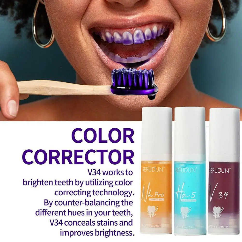 V34-Color-Tooth-Correction-Whitener-Teeth-Purple-Non-invasive-Whitening ...