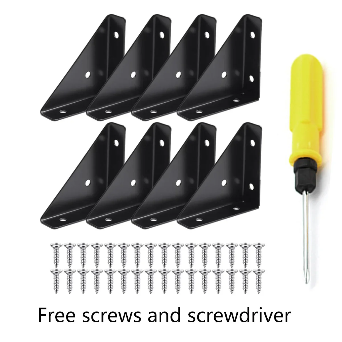 4-8-12-16Pcs-Iron-Corner-Bracket-Thickened-Wall-Fixed-Bracket-Support ...