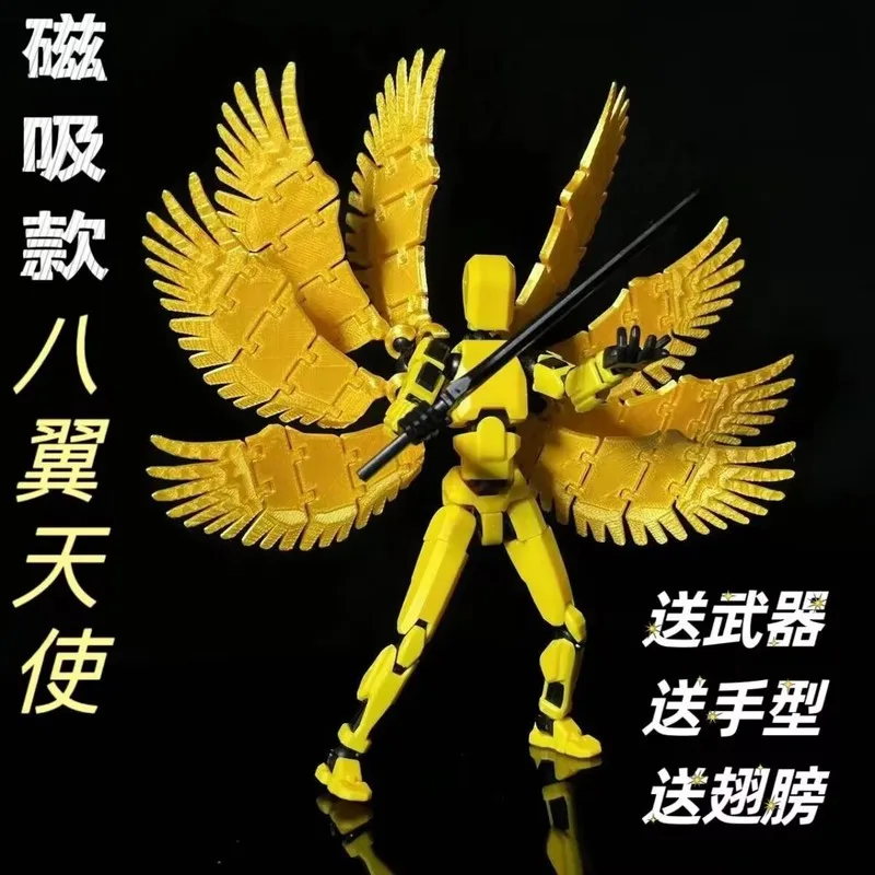 3d Printed Mannequin Dummy 8 Wings Angel Demon Series Action Figures ...