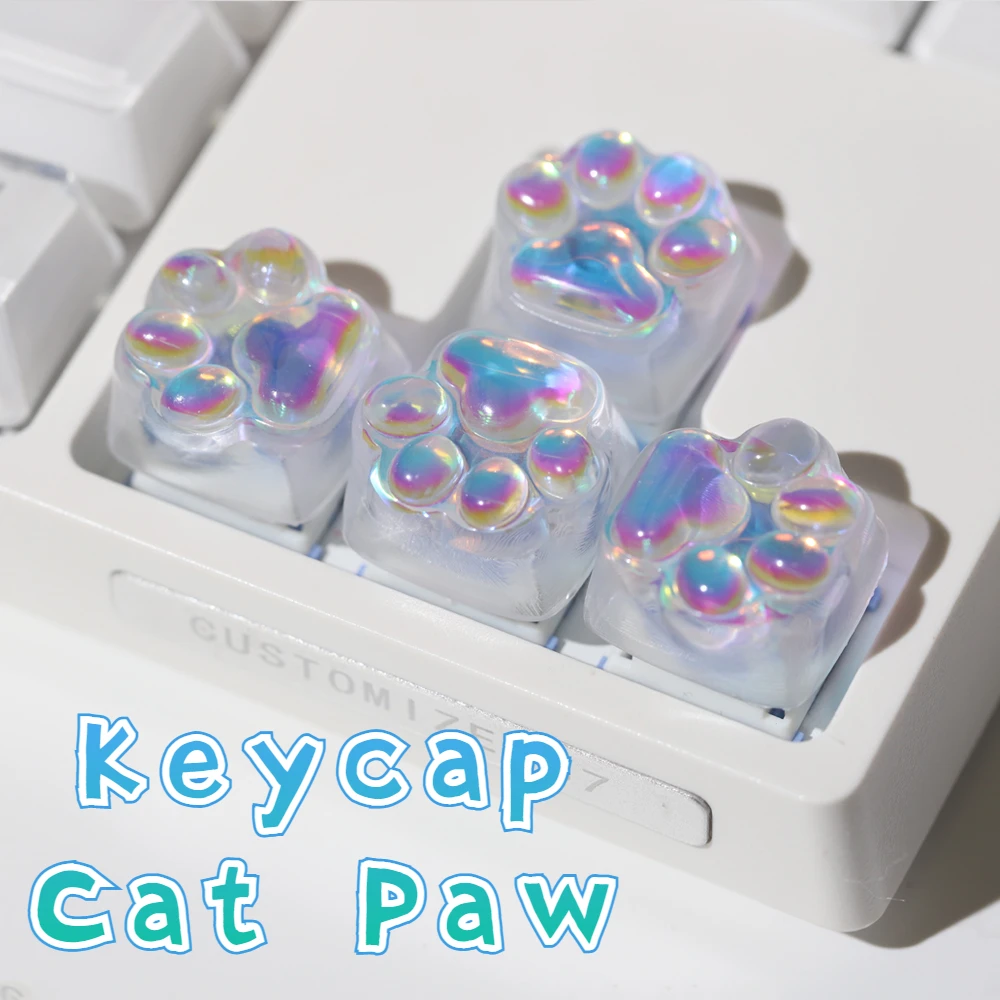 Games-Backlit-Keycap-Laser-Cat-Paw-DIY-Backlit-RGB-WASD-Arrow-ESC-Key ...