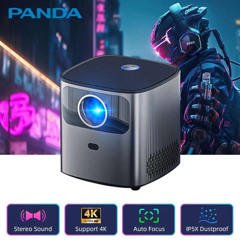 PANDA-Mini-projetor-port-til-suporte-4K-auto-Keystone-foco-autom-tico ...