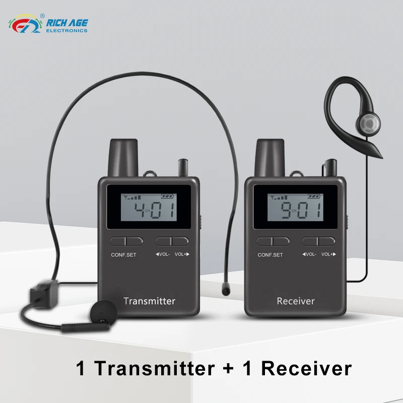RICH-AGE-2401-Portable-Wireless-Audio-Guide-System-1-Transmitter-Plus-1 ...