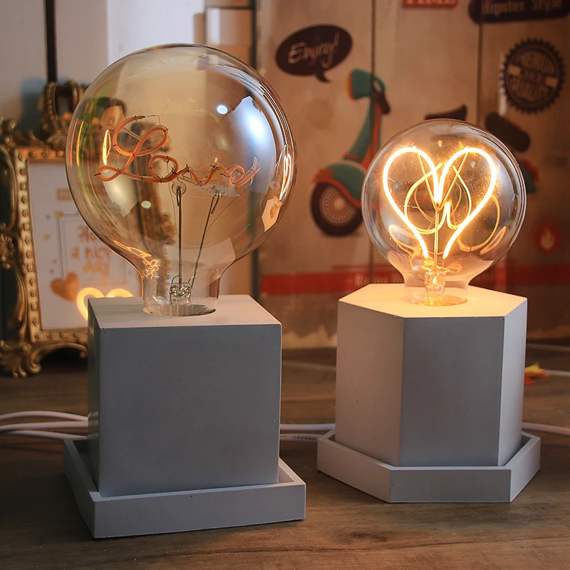 Table-Lamp-Holder-Concrete-Molds-Lamp-Socket-Epoxy-Resin-Molds-Hexagon ...