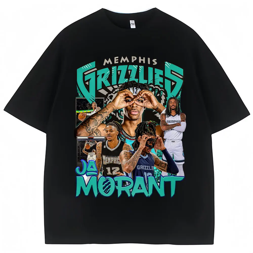 Ja Morant 12 Memphis Graphic T Shirt Basketball Fans Gifts Short Sleeve ...
