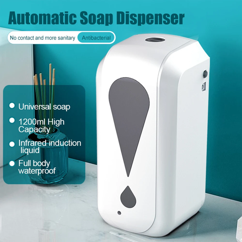 1200ML-Touchless-Automatic-Soap-Dispenser-USB-Frosted-Intelligent-Foam ...