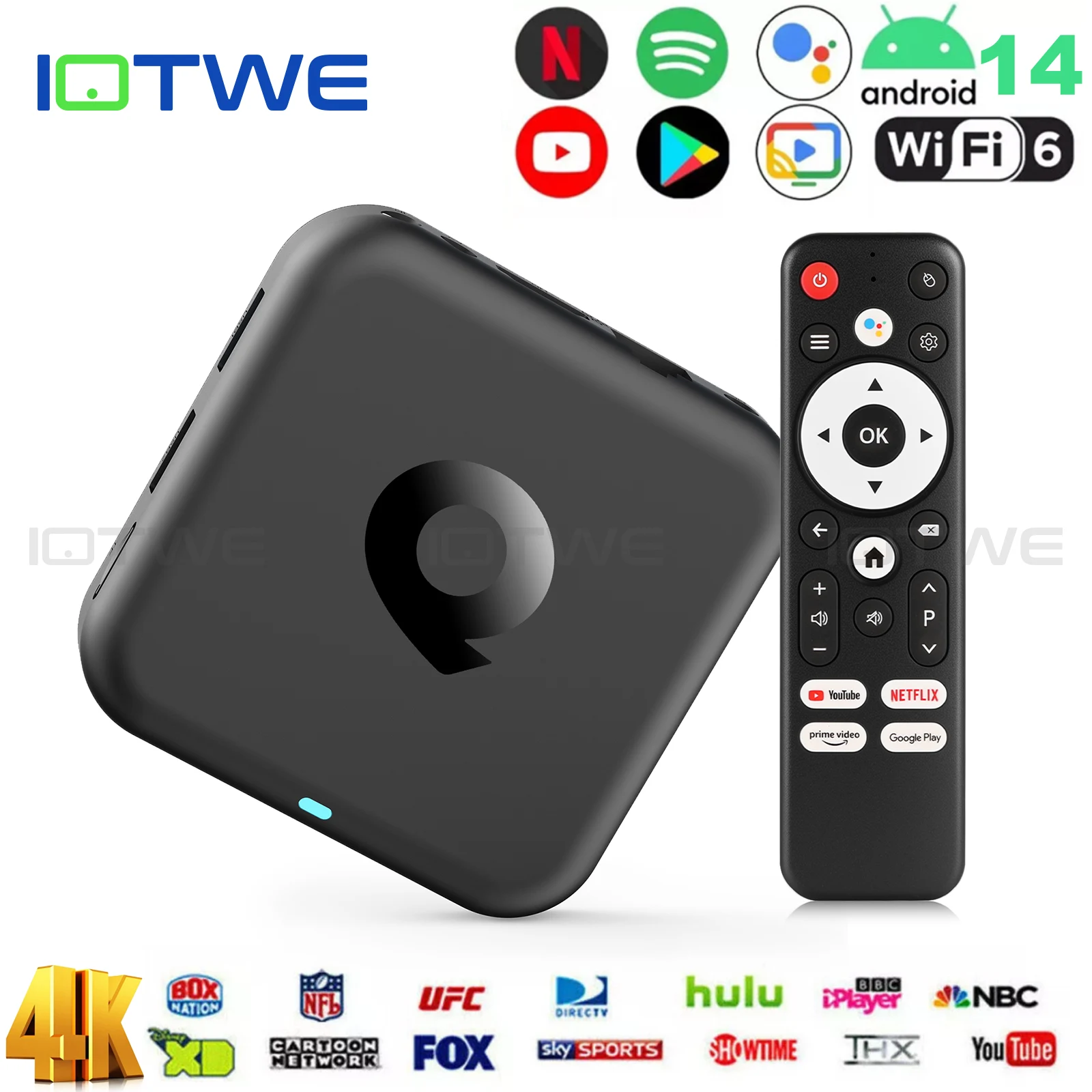 R69Q Smart TV Box Google Assistant Android 14 2GB+32GB Bluetooth 5.4 ...
