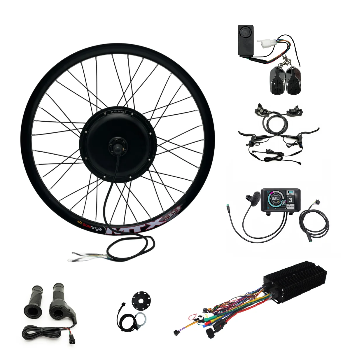 Ebike 72V 4000W 24” 26“ 27.5" 29” MTX39 Rear Wheel Conversion Kits with ...