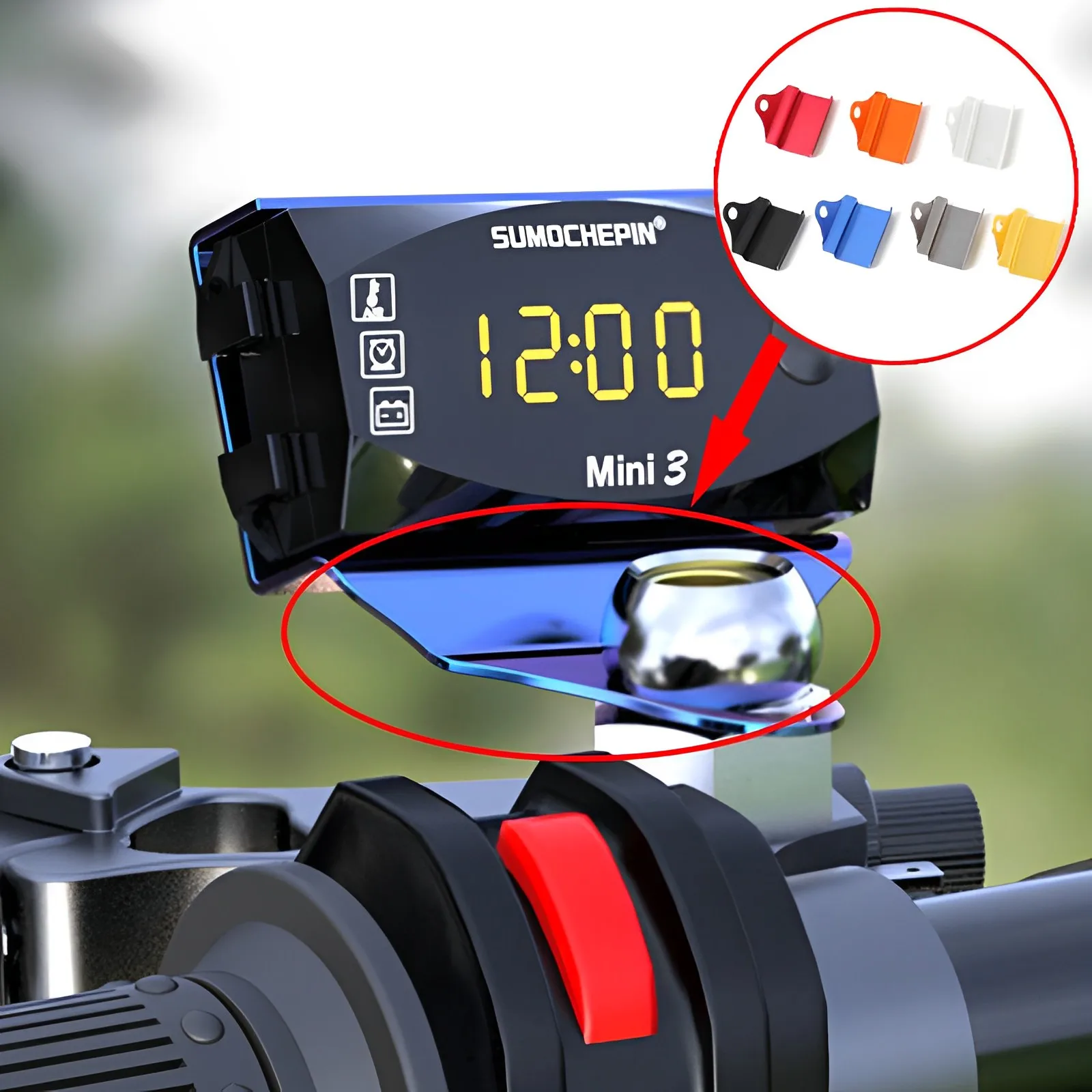 Universal-Motorcycle-Meter-Bracket-Motorcycle-Voltmeter-Electronic ...