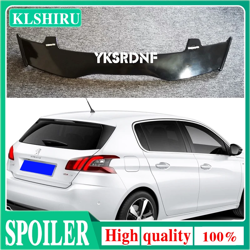 High-Quality-ABS-Plastic-For-Peugeot-308-2014-2018-Spoiler-Carbon-Fiber ...