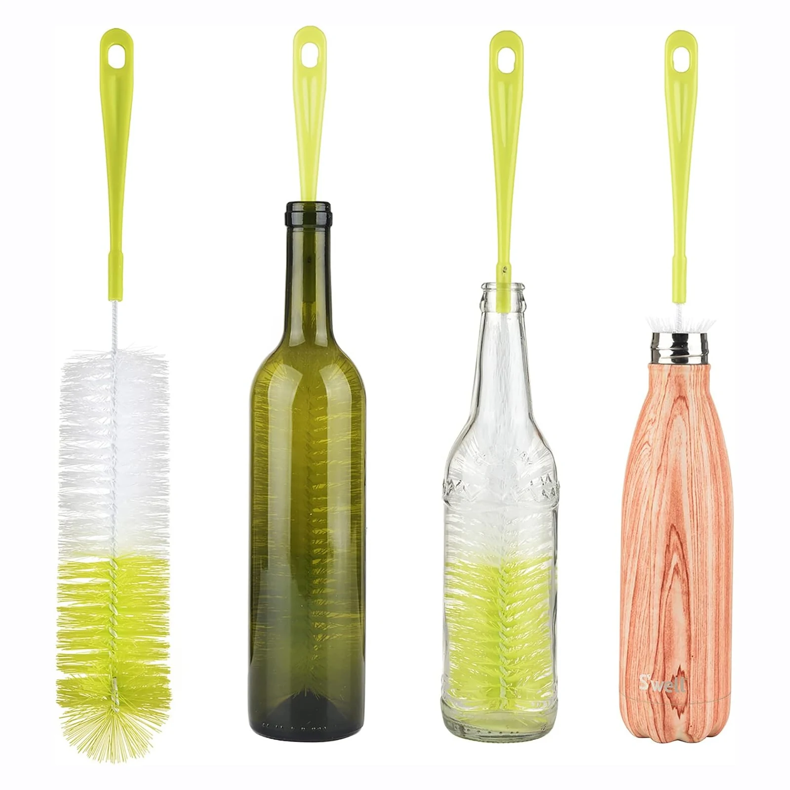 16” Long Bottle Brush Cleaner for Washing Wine/Beer/Sport Well/Thermos ...