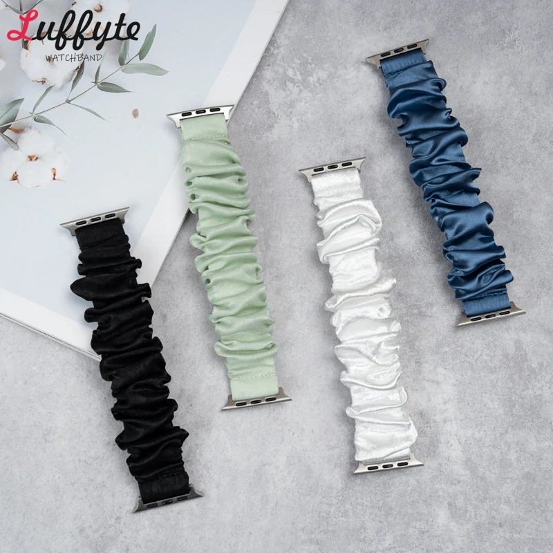 Elastic-Scrunchie-Strap-for-Apple-Watch-Band-44mm-40mm-42mm-41mm-38mm ...