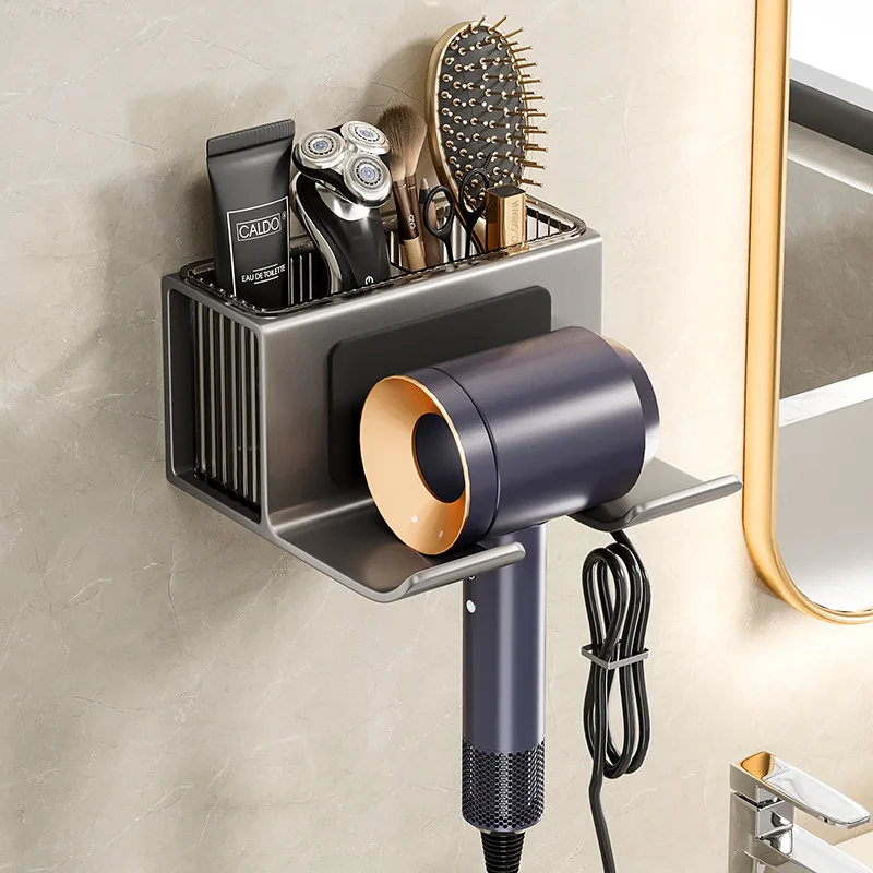 Hair-Dryer-Holder-Wall-mount-Dryer-Cradle-Straightener-Stand-Hairdryer-Organizer-Toilet-Blower ...