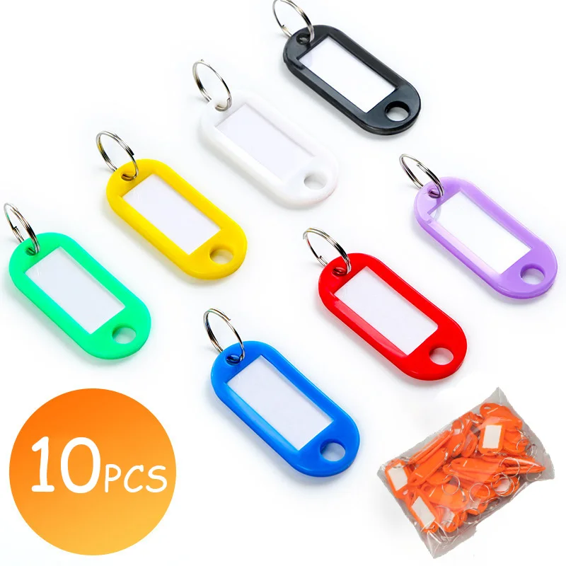 10pcs-Set-Multicolor-Plastic-Number-Keychain-Labels-Numbered-Name ...