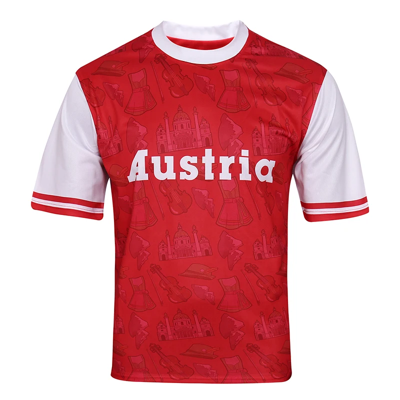 European-Cup-100-Polyester-Austria-Soccer-Jerseys-Quick-Dry-Football ...