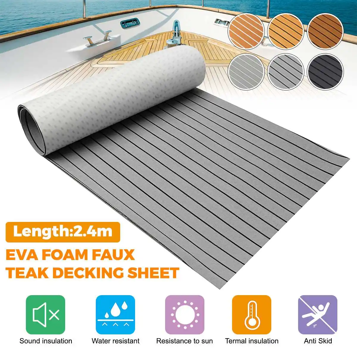 EVA-Foam-Boat-Flooring-Faux-Teak-Decking-Sheet-Pad-For-Boat-Marine ...