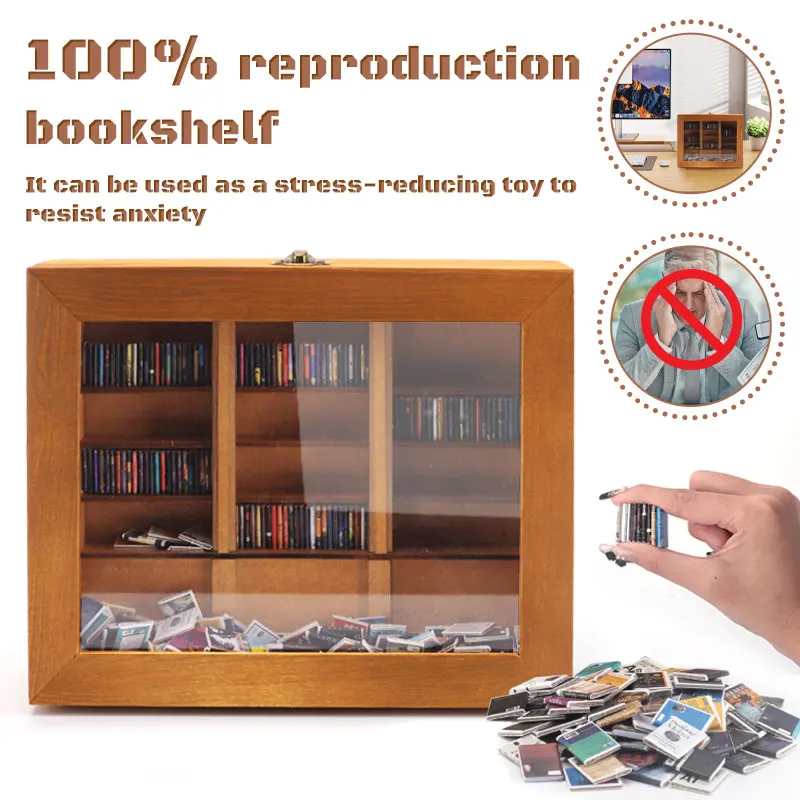 Relief-Anxiety-Bookshelf-Ornament-with-200-Book-Stress-Reliever ...