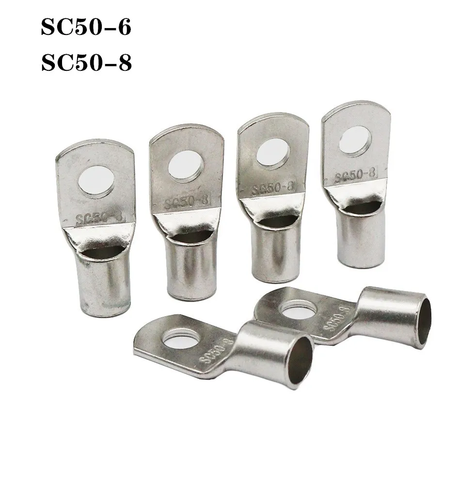 SC50-6-SC50-8-Tined-copper-connecting-terminal-bolt-hole-cable-lugs ...
