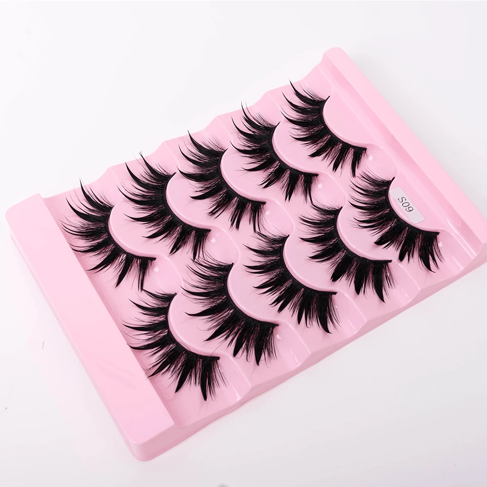 New 5 Pairs Wet False Eyelashes Naturally Wear False Eyelashes Everyday ...