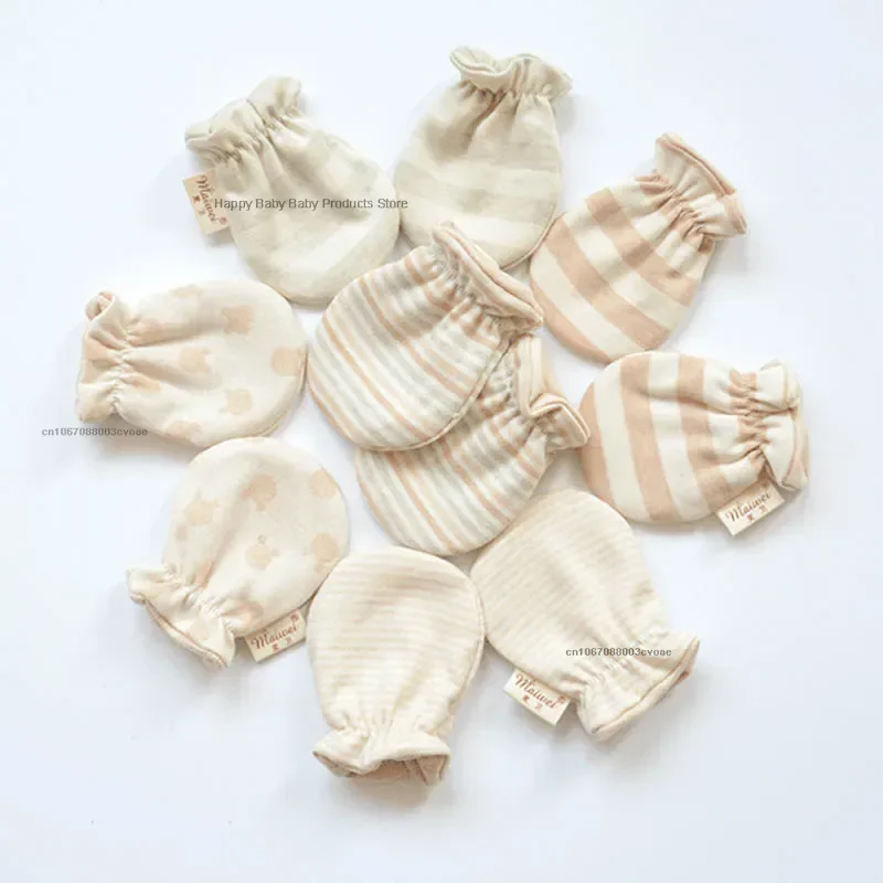 Newborn-Baby-Mittens-Cotton-Gloves-Anti-Grab-Girl-Boy-Stripe-Polka-Dot ...