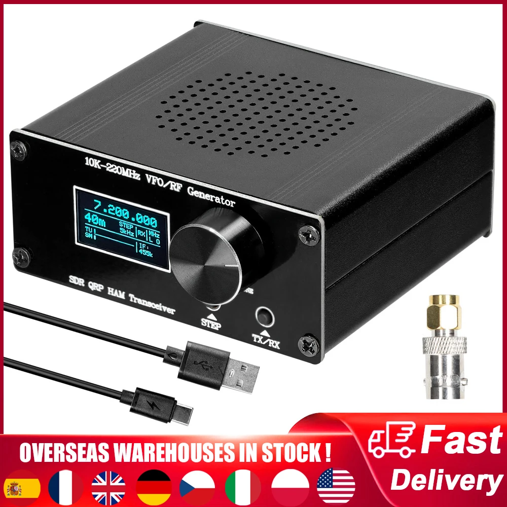 20K-220MHz-Superheterodyne-Receiver-Software-Defined-Radio-HAM-QRP-Transceiver-RF-Generator-VFO ...