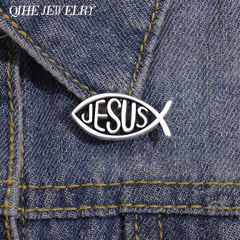 Animal-Jesus-Fish-Enamel-Pins-Lapel-Brooch-Sweater-Shirt-Accessories ...