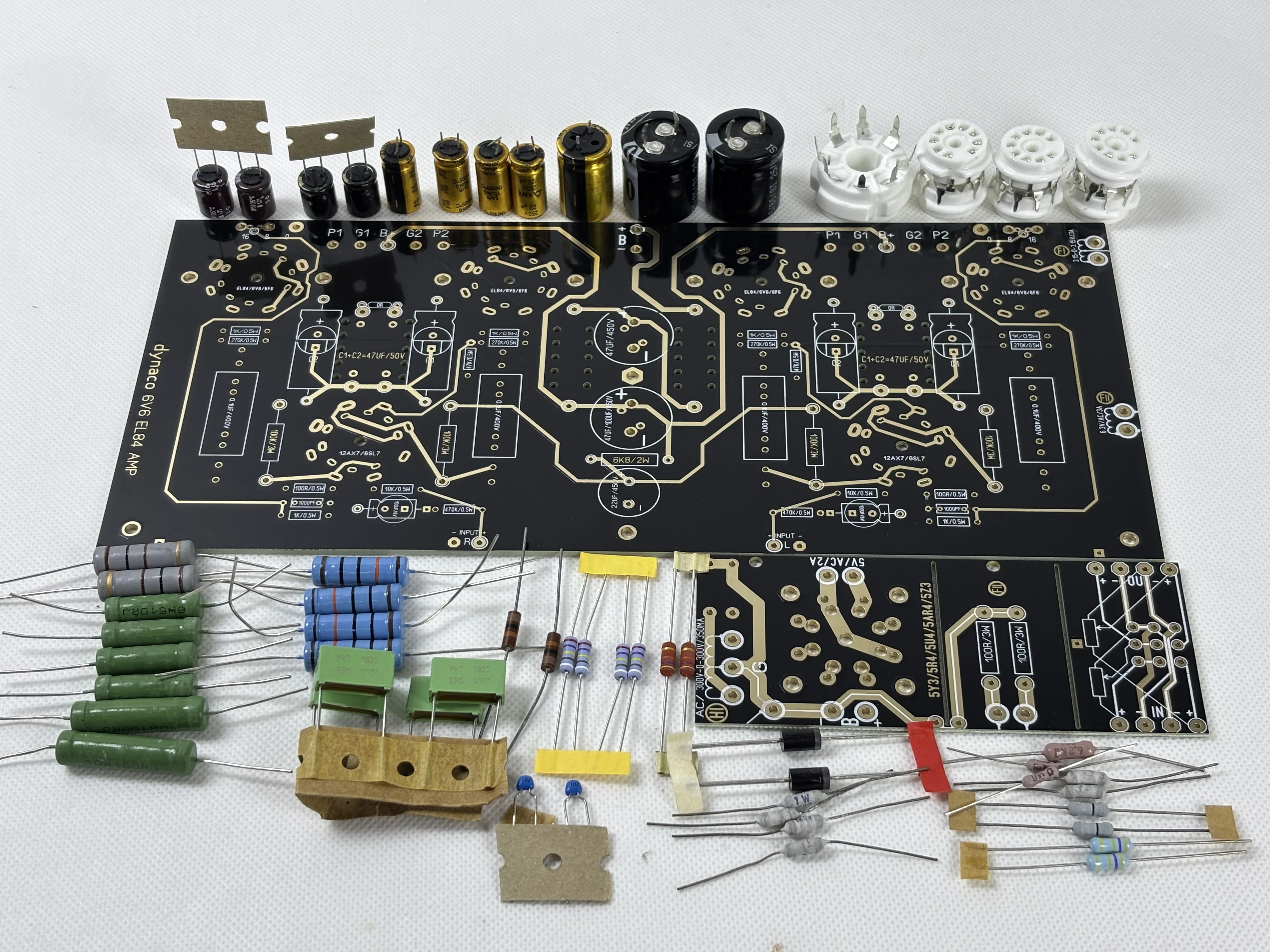 Excellent HiFi 6V6 / EL84 Vacuum Tube Amplifier Board Kit Stereo Amp ...