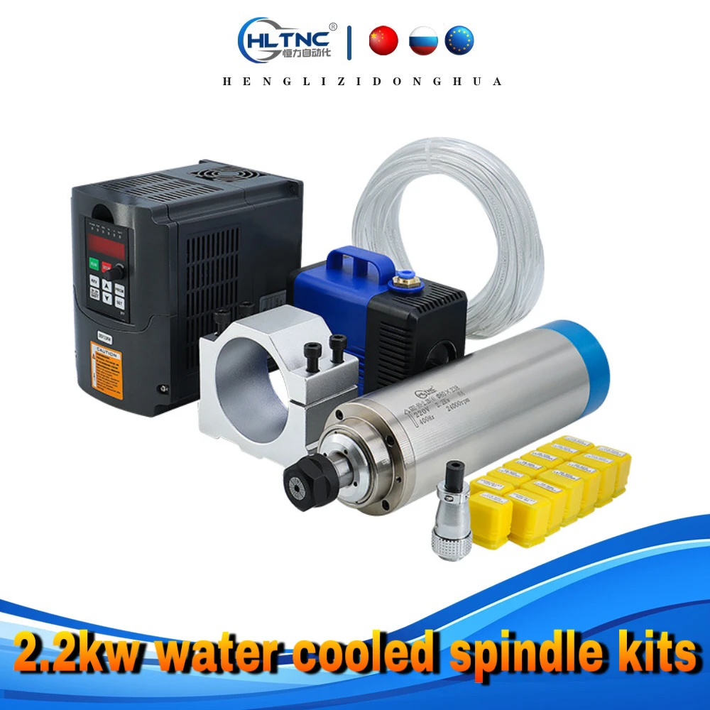 Cnc Spindle Motor Kit 2.2 Kw 110v/220v/380v Water Cooled Spindle+ Yl/hy ...