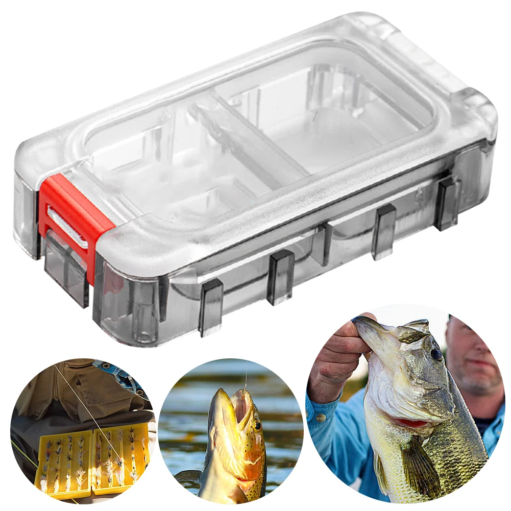 Double-Side-Fishing-Hook-Storage-Container-Fishing-Tackle-Box-Clear-Top ...