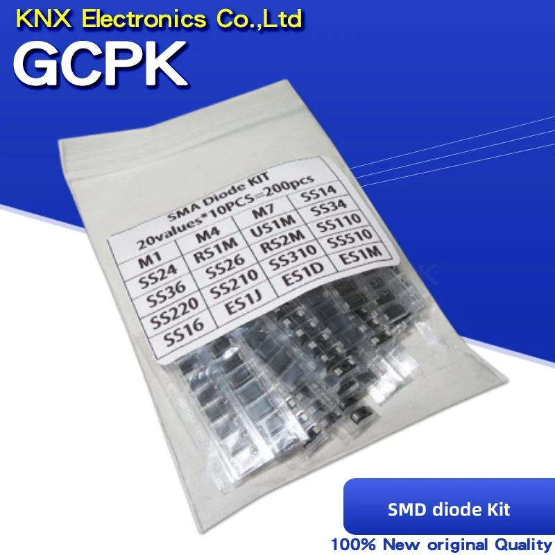 20value-10PCS-200PCS-SMD-diode-Assorted-Kit-contains-SS110-SS220-SS210 ...