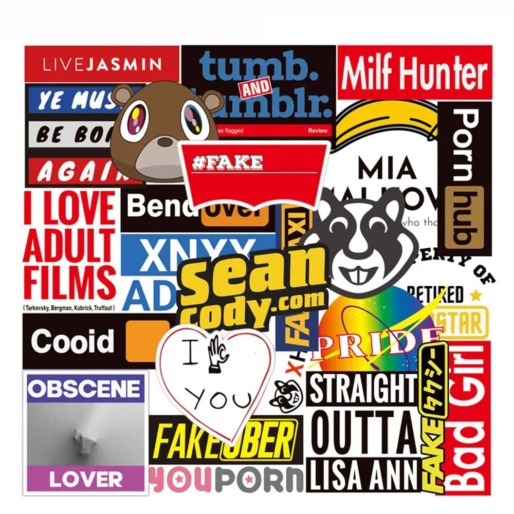 50PCS-Hentai-Erotic-Text-Teaser-Series-DIY-Graffiti-Stickers-for ...