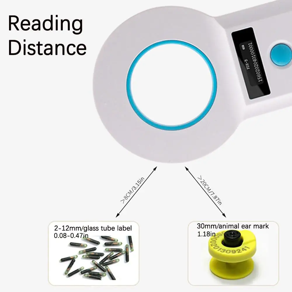 Animal Tag Reader RFID Reader Pet Microchip Scanner RFID Animal Chip ID ...