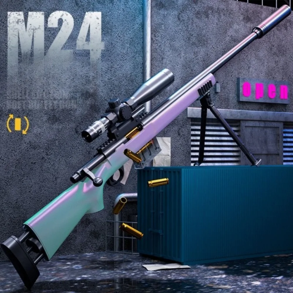 M24 EVA Soft Bullet Toy Gun Manually Loaded Sniper Rifle Weapon Outdoor ...