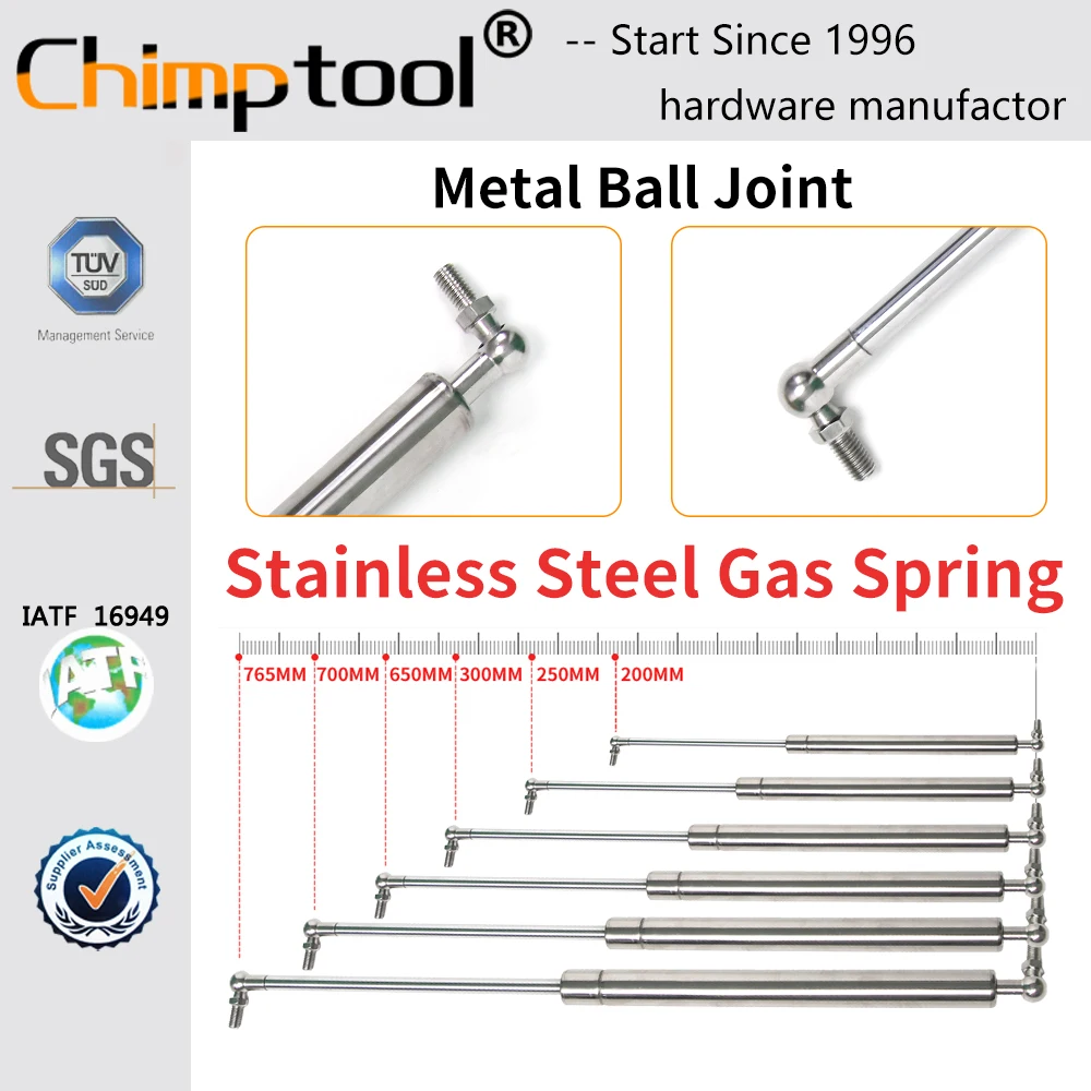 1Pc Metal Ball joint Stainless Steel 316 Gas Spring Universal Shock ...