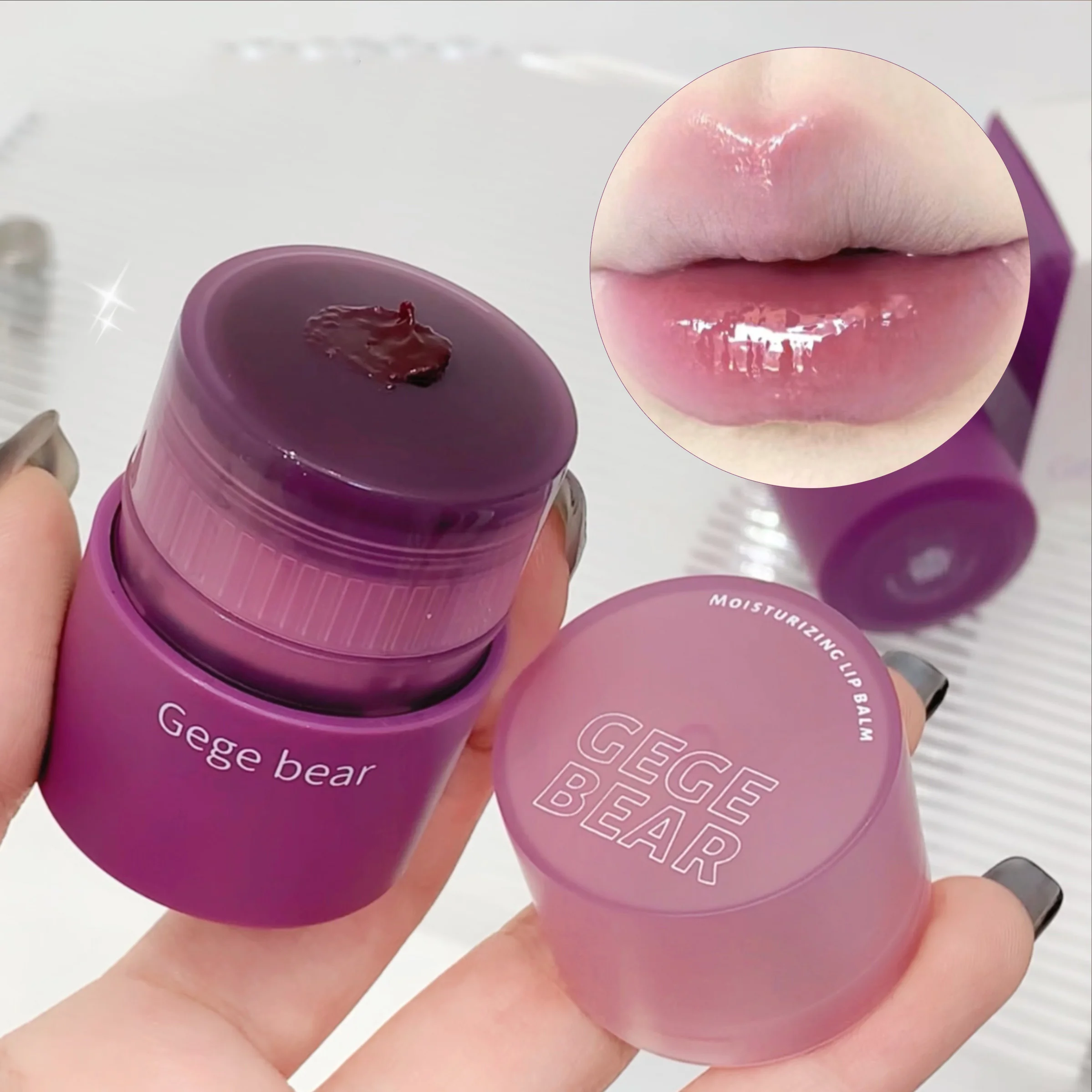 Grape-Jelly-Tint-Lip-Balm-Moisturizing-Water-Light-Solid-Lip-Gloss ...